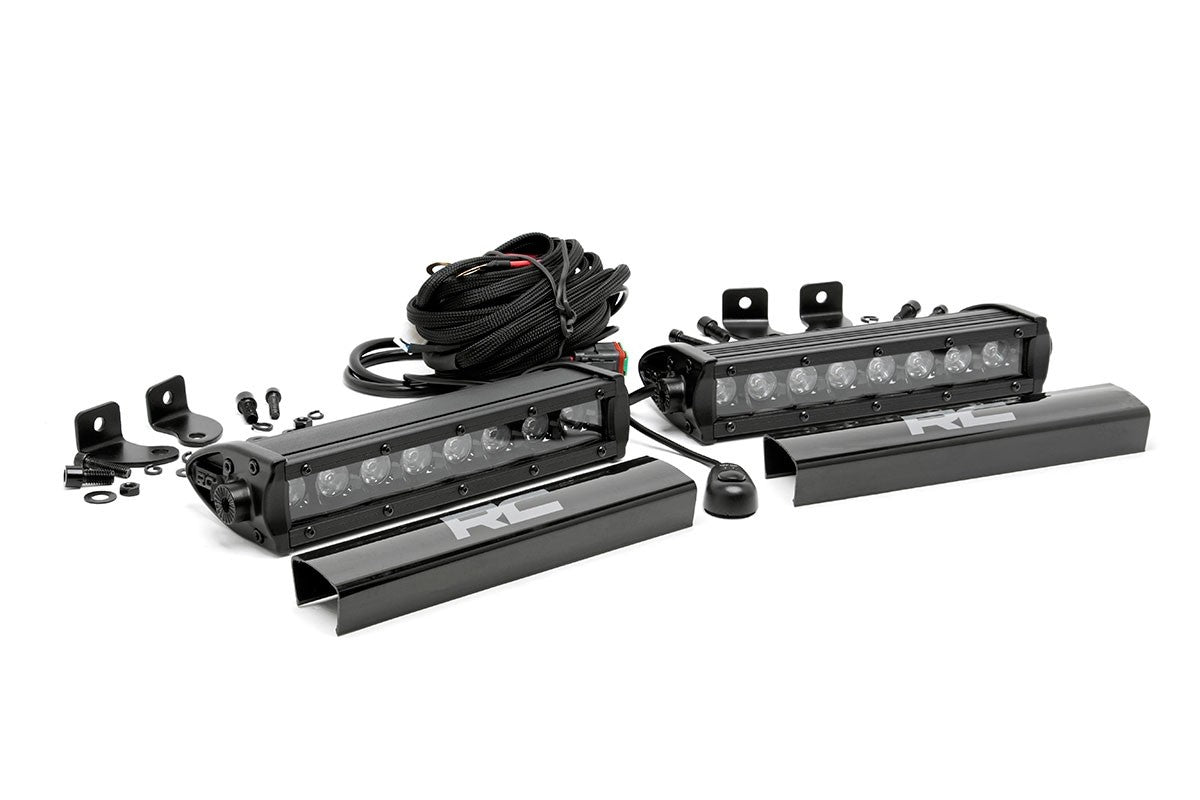 Black Series LED Light Bar | 8 Inch | Single Row Pair — 589|Fabrication